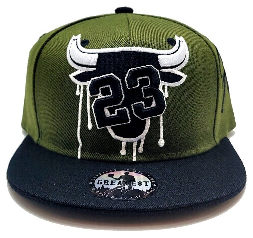 Chicago Greatest 23 MJ Bull Head Drip Snapback Hat – The Hat Store USA